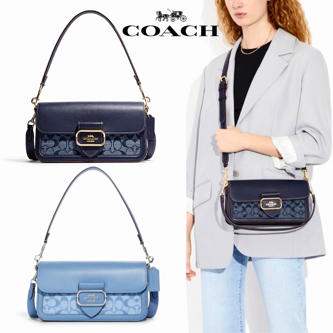 Coach Morgan Shoulder Bag In Signature Chambray (Women Crossbody Sling ...