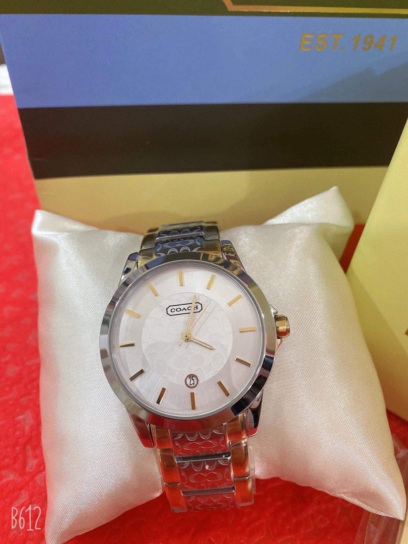 COACH TWO TONE WHITE DIAL AUTHENTIC WATCH on Carousell