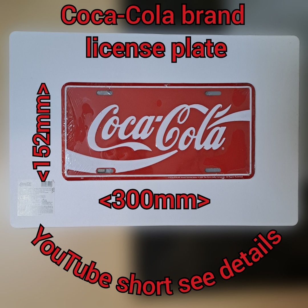 Coca-Cola license plate, 興趣及遊戲, 收藏品及紀念品, 古董收藏 - Carousell