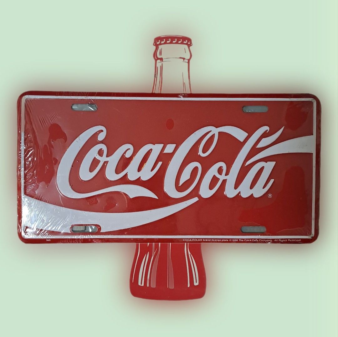 Coca-Cola license plate, 興趣及遊戲, 收藏品及紀念品, 古董收藏 - Carousell