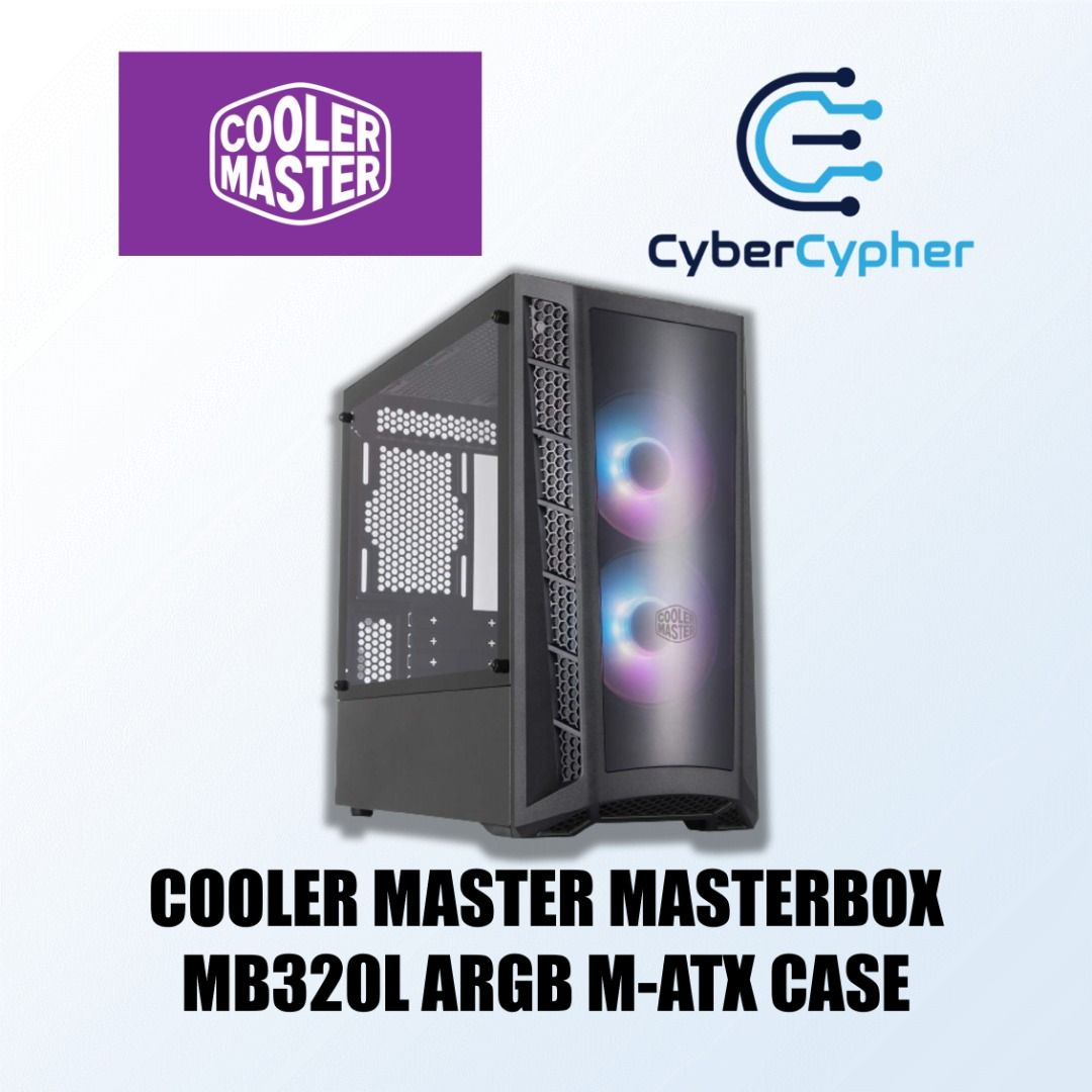 COOLER MASTER MASTERBOX MB320L ARGB M-ATX CASE, Computers & Tech, Parts ...