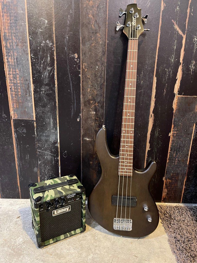 Cort Action Junior Bass Guitar and Laney LX10B Bass Amplifier Set ...