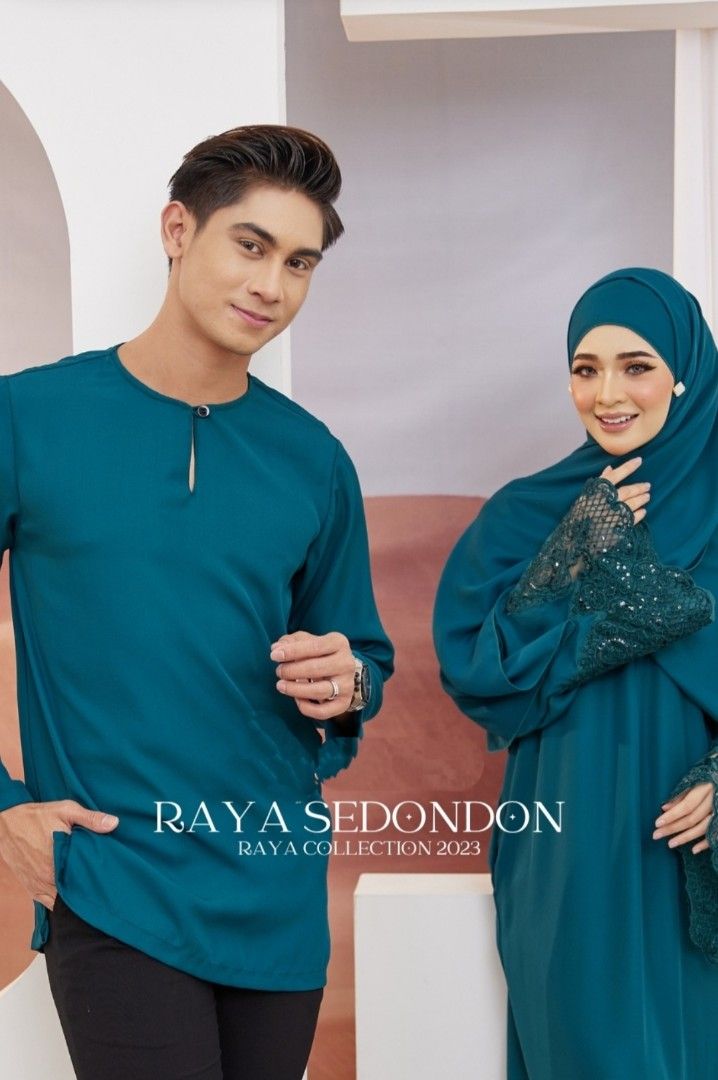 Couple Baju Raya PO, Men's Fashion, Muslim Wear, Baju Melayu on Carousell