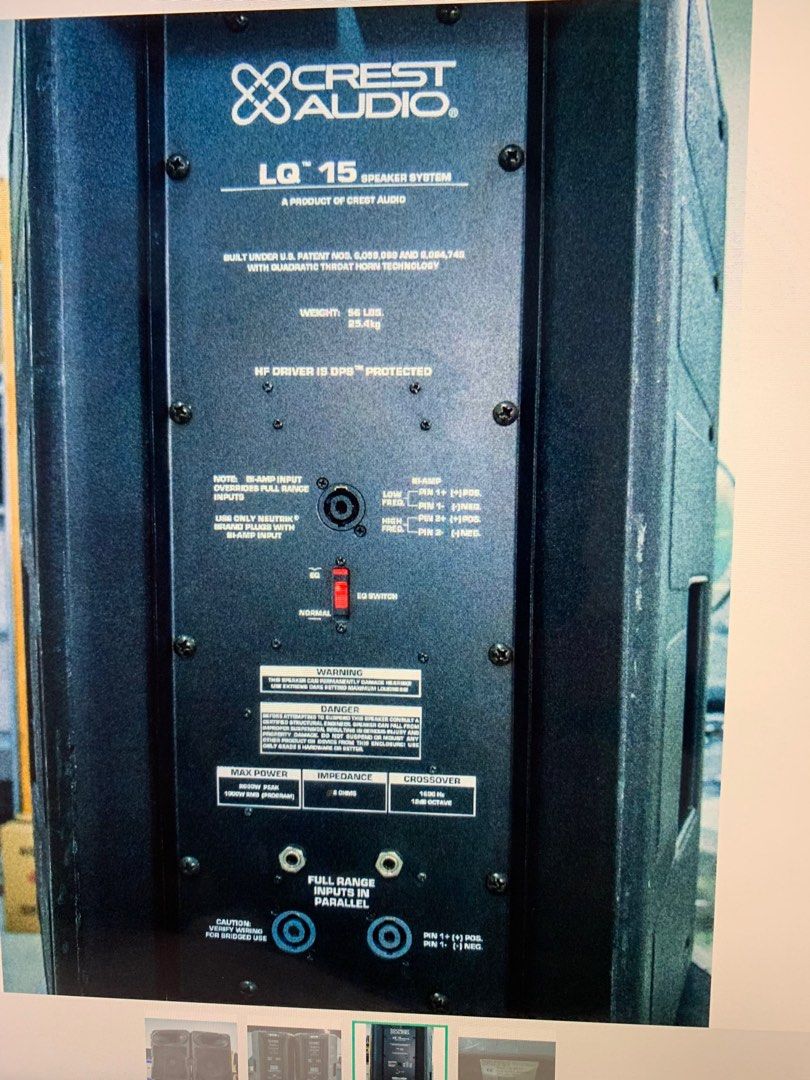Crest Audio LQ-15 Speakers, Audio, Soundbars, Speakers & Amplifiers on ...