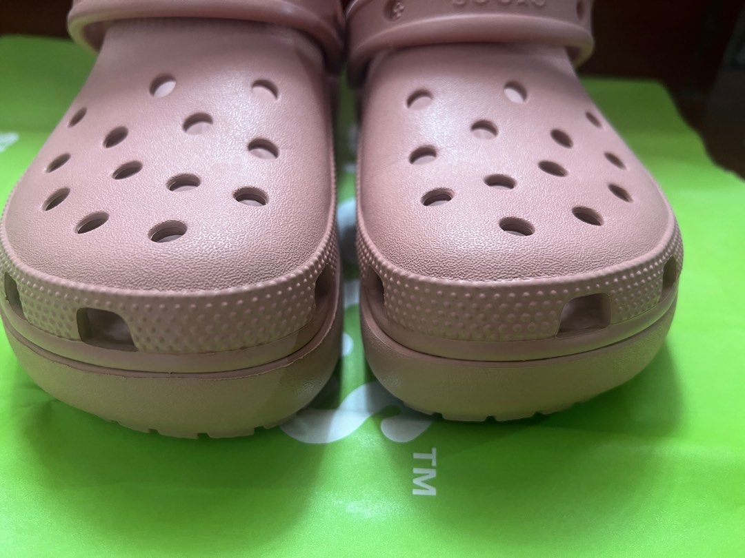 Original Crocs Platform Pale Blush, Women's Fashion, Footwear, Wedges ...