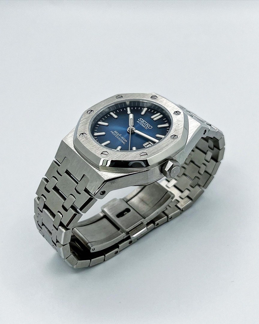Custom Seiko Mod Blue Fade AP in 39mm, Men's Fashion, Watches ...