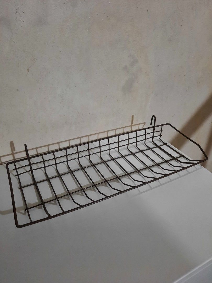 Daiso Wire Wall Grid Basket Rack, Furniture & Home Living, Bathroom ...