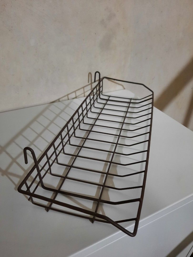 Daiso Wire Wall Grid Basket Rack, Furniture & Home Living, Bathroom ...