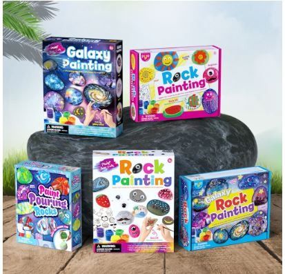 DIY Paint Your Own Rocks Kids Colouring Arts & Crafts Children Painting ...