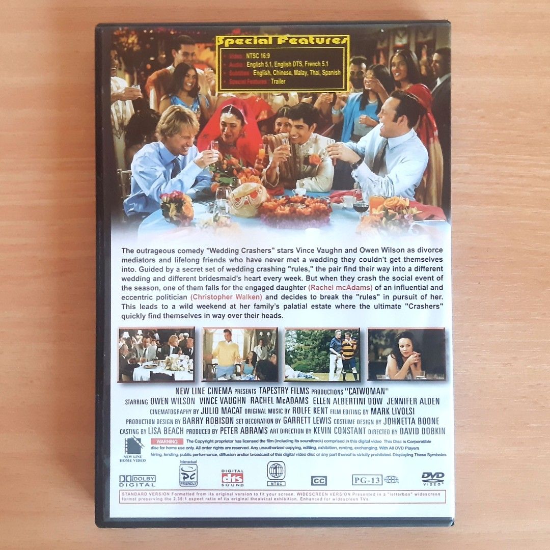 (DVD) Wedding Crashers Owen Wilson Movie, Hobbies & Toys, Music & Media, CDs & DVDs on Carousell