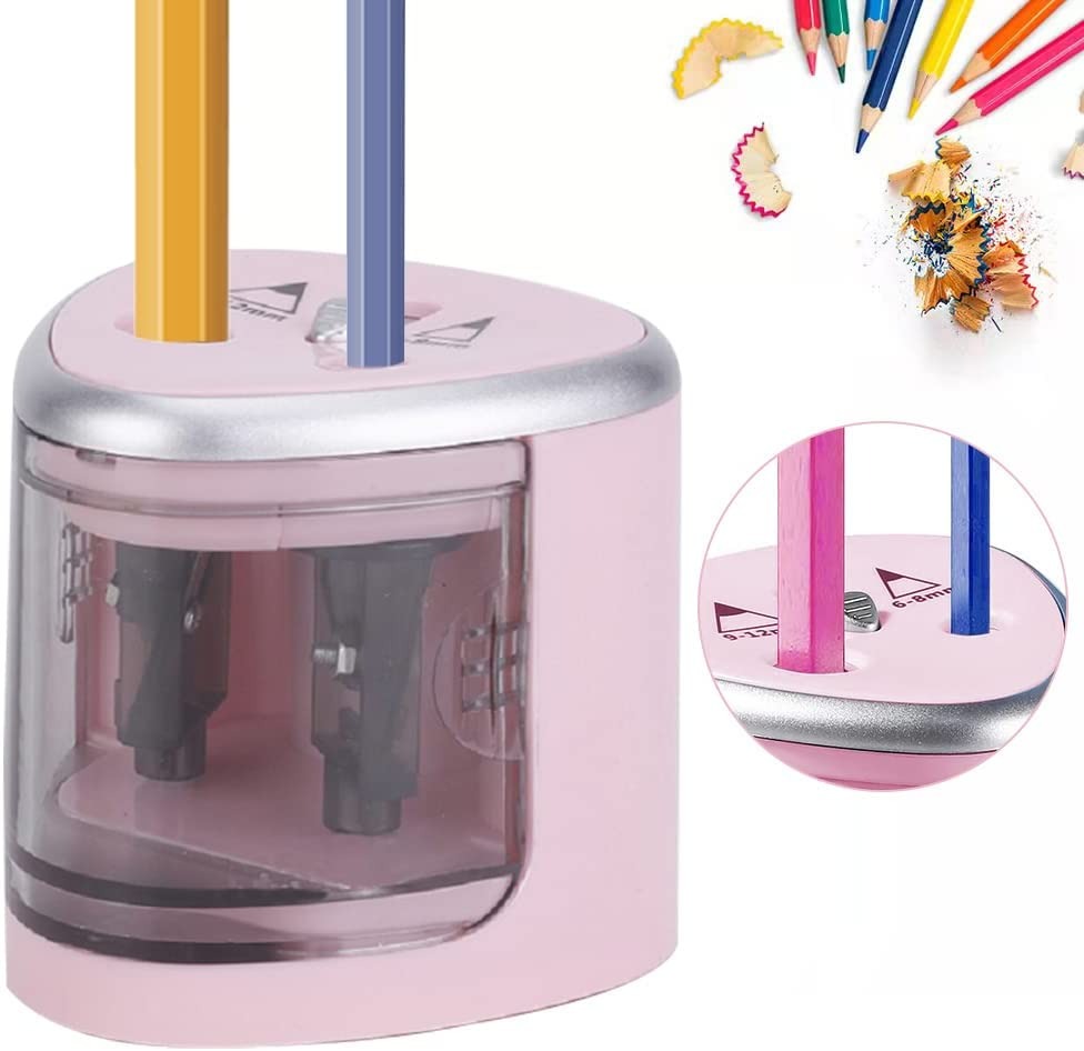 "Electric Pencil Sharpener Kids Battery Mains Power Operated, JIJICZ ...