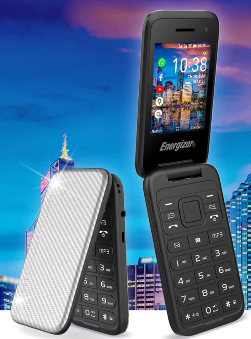 Energizer 4G Smart Flip Phone E282SC with local warranty (silver colour ...