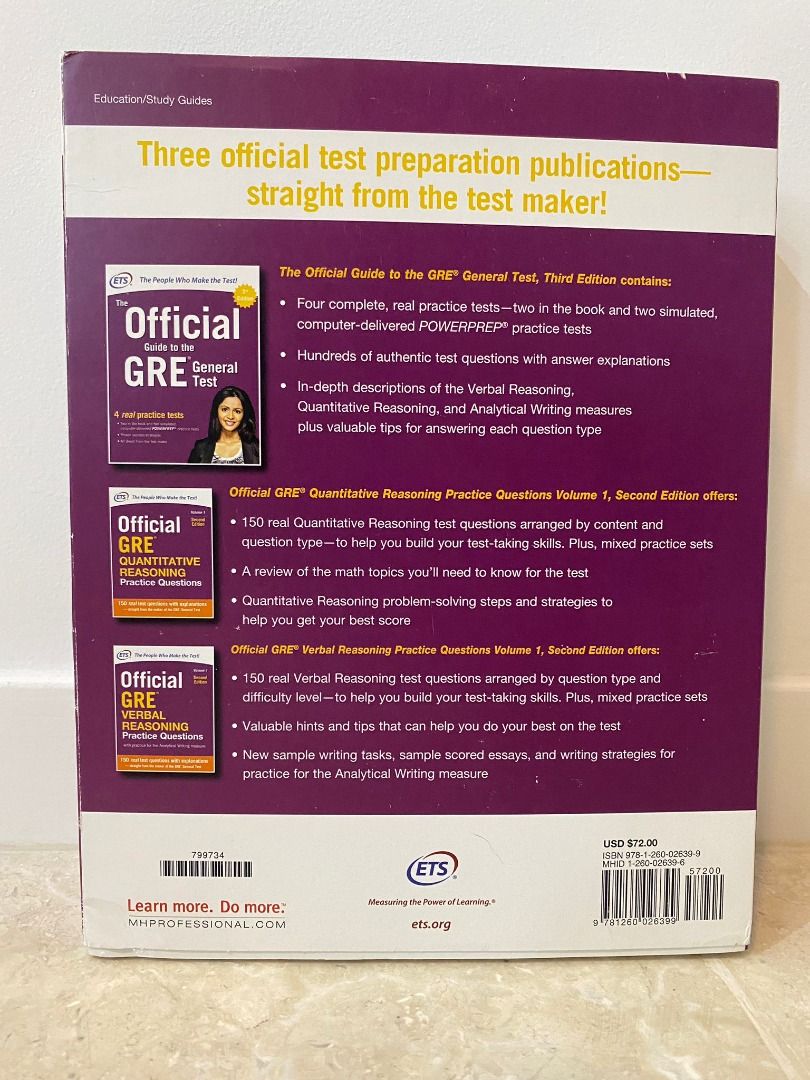 ETS Official GRE Super Power Pack, Hobbies & Toys, Books & Magazines ...