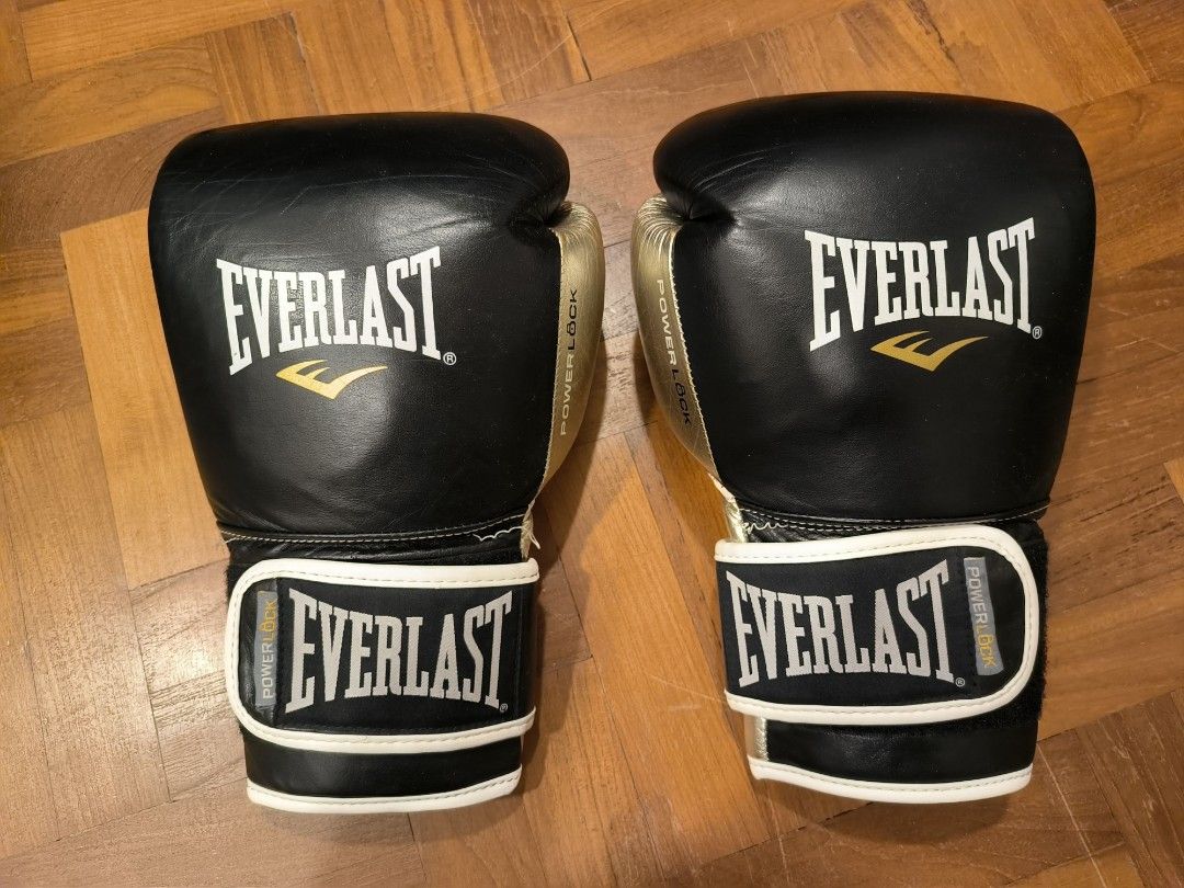Everlast Leather Powerlocks 16 oz, Sports Equipment, Other Sports ...