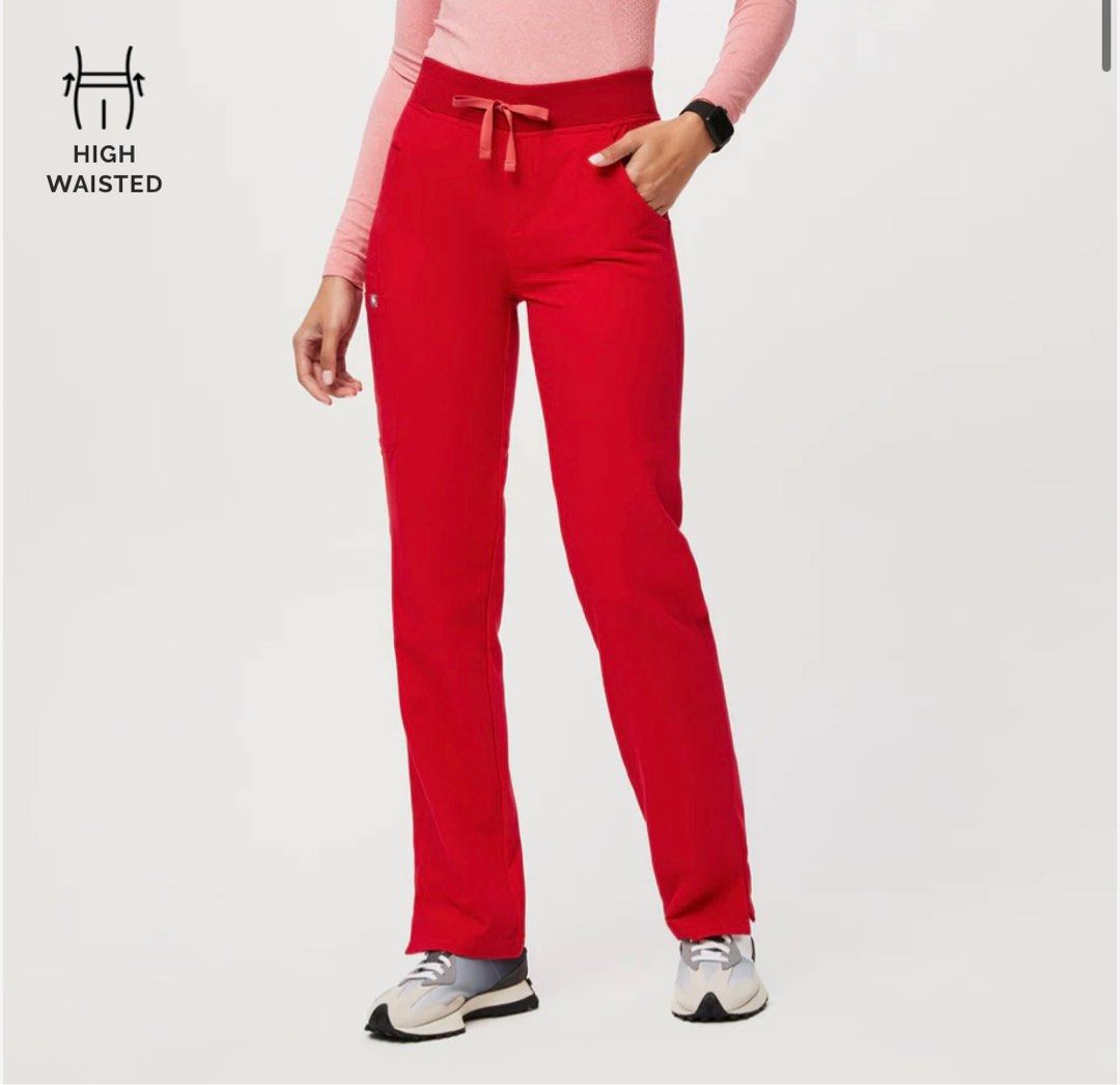 Figs limited edition pop red, Women's Fashion, Bottoms, Other Bottoms ...