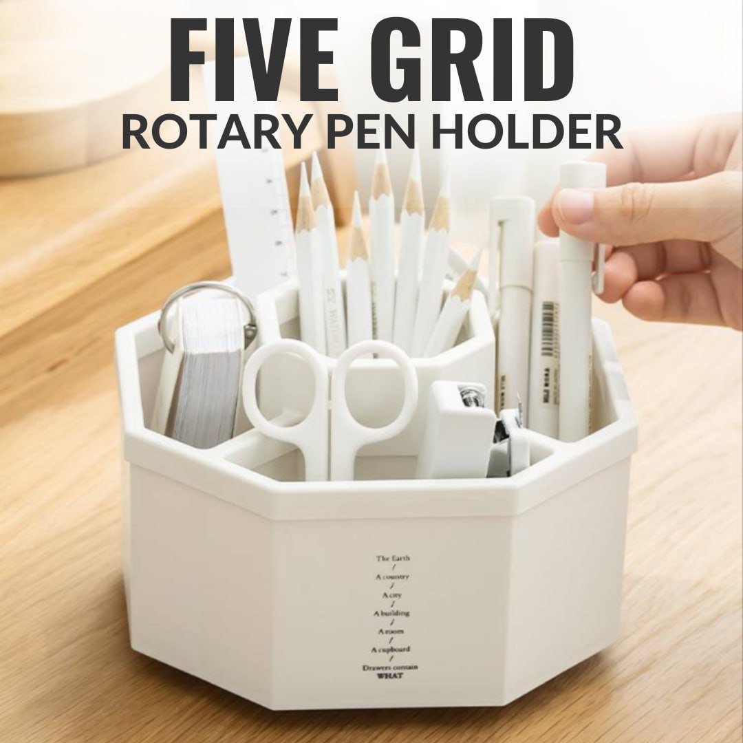 Five Grid Rotary Pen Holder on Carousell