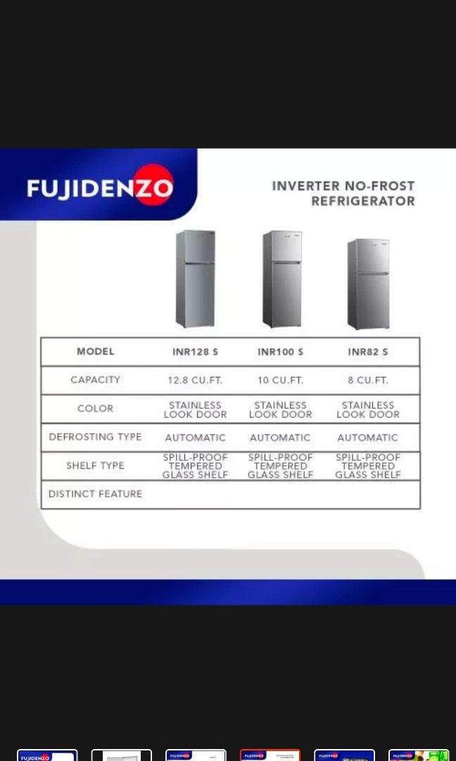 Fujidenzo 2-Door No Frost with Inverter, TV & Home Appliances, Kitchen Appliances, Refrigerators ...