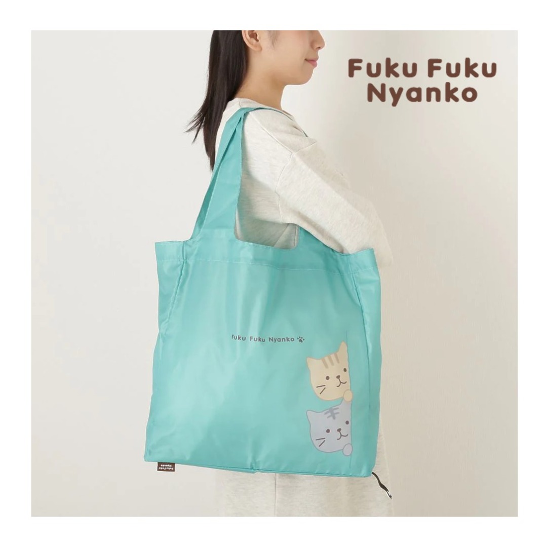 FUKU FUKU NYANKO ECO TOTE BAG GREEN VERSION, Women's Fashion, Bags ...