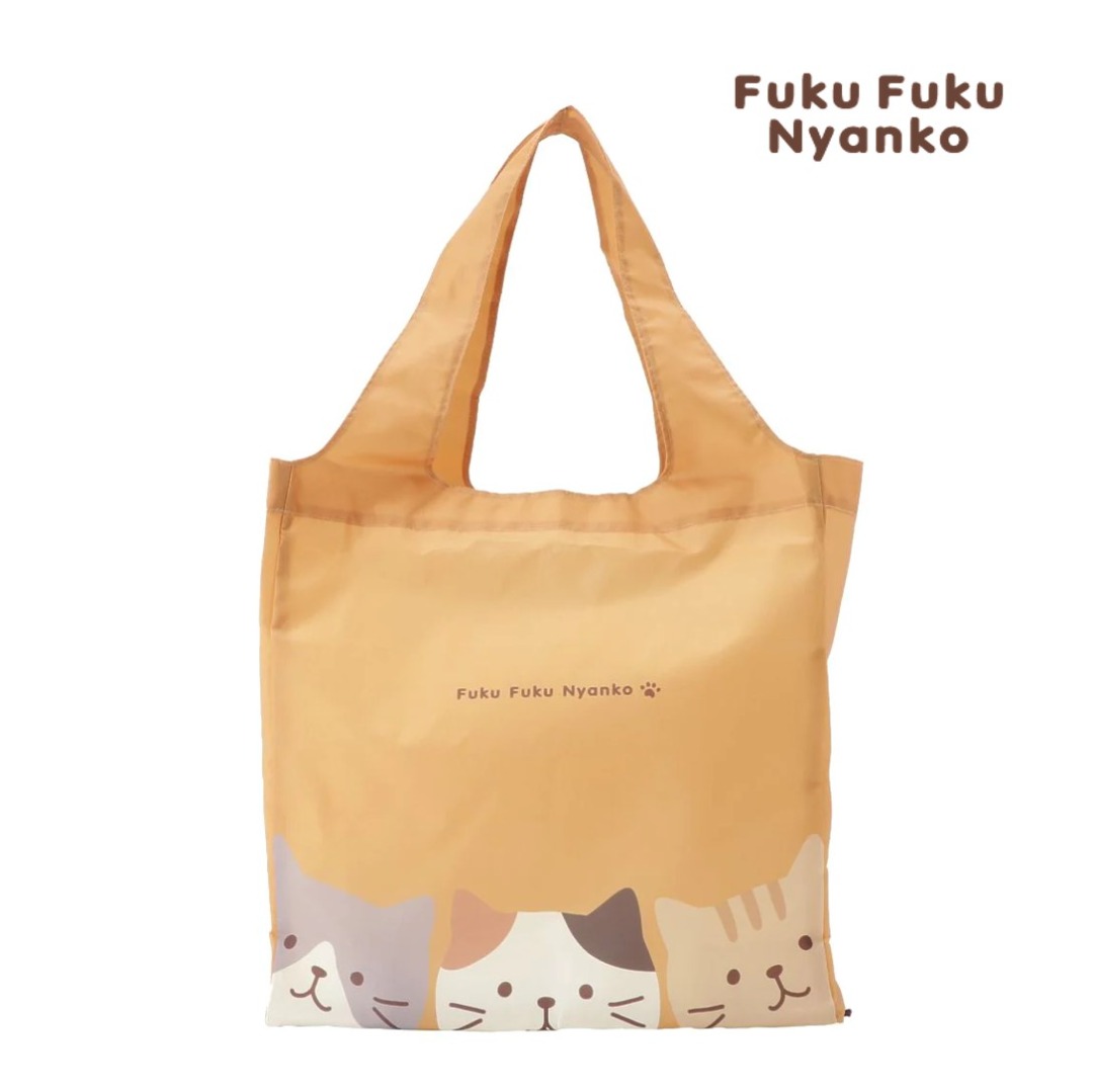 FUKU FUKU NYANKO ECO TOTE BAG BROWN VERSION, Women's Fashion, Bags & Wallets, Tote Bags on Carousell
