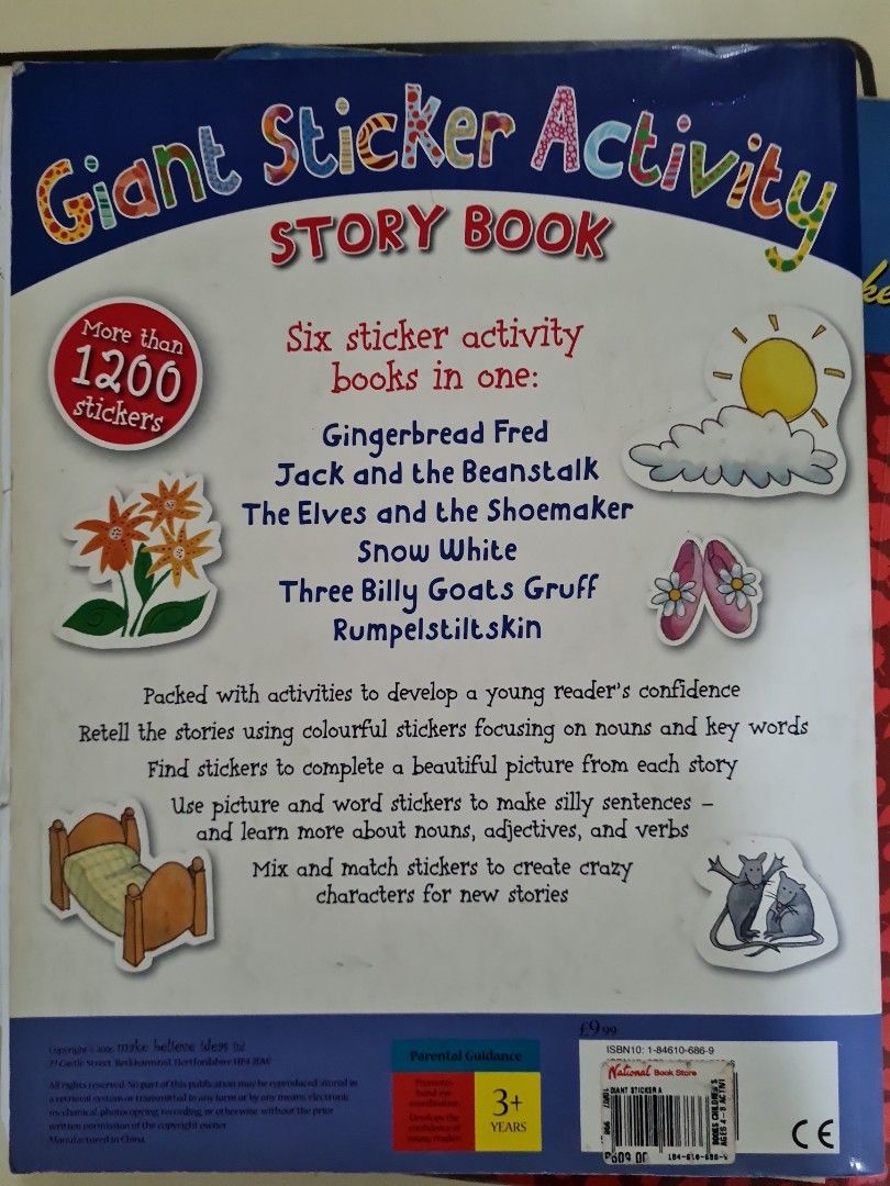 Giant sticker storybook, Hobbies & Toys, Books & Magazines, Children's ...