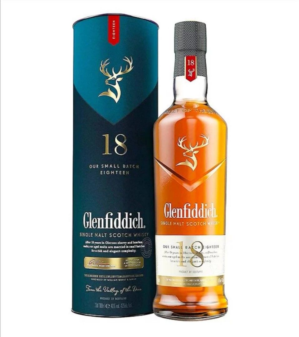 Glenfiddich 18 Years Old Single Malt Whisky 700mL, 嘢食 & 嘢飲, 酒精飲料 - Carousell