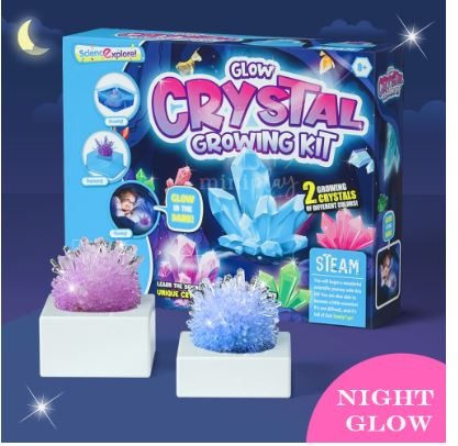 Glow Crystal Growing Kit Children STEM DIY Educational Learning Boys ...