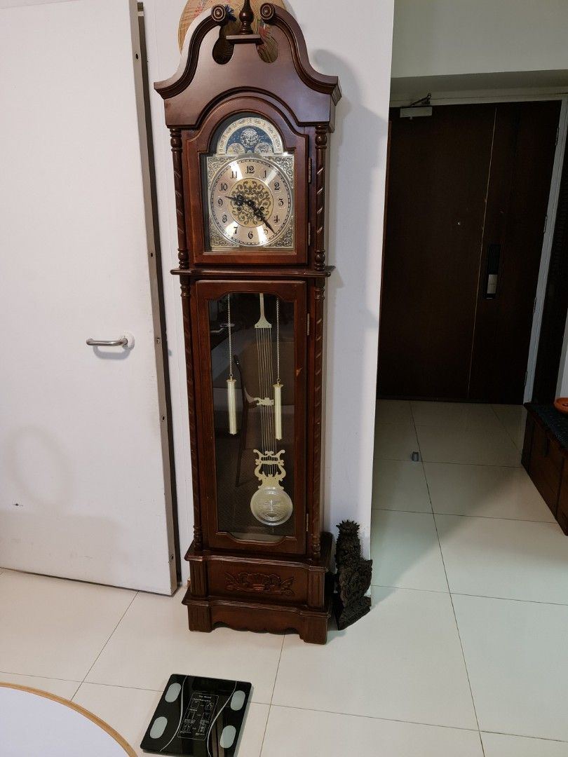 Grandfather clock, Furniture & Home Living, Home Decor, Clocks on Carousell