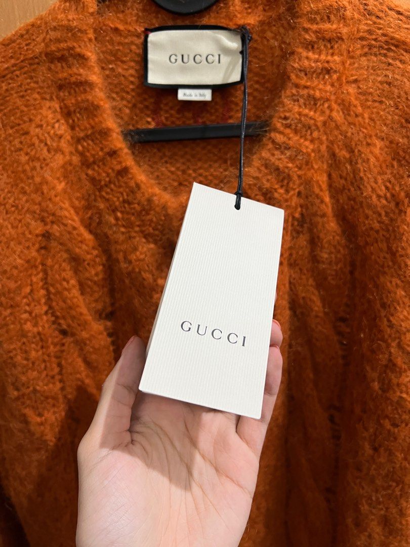 Gucci Orange Wool Cardigans, Men's Fashion, Coats, Jackets and ...