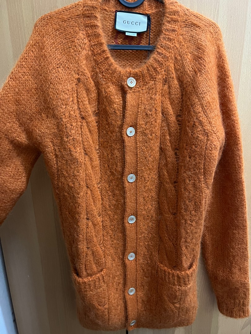 Gucci Orange Wool Cardigans, Men's Fashion, Coats, Jackets and ...