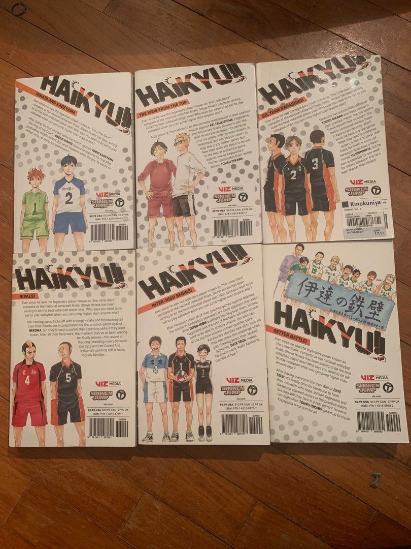 Haikyu! Manga : VOL. 1, 2, 3, 4, 5, 6, Hobbies & Toys, Books ...