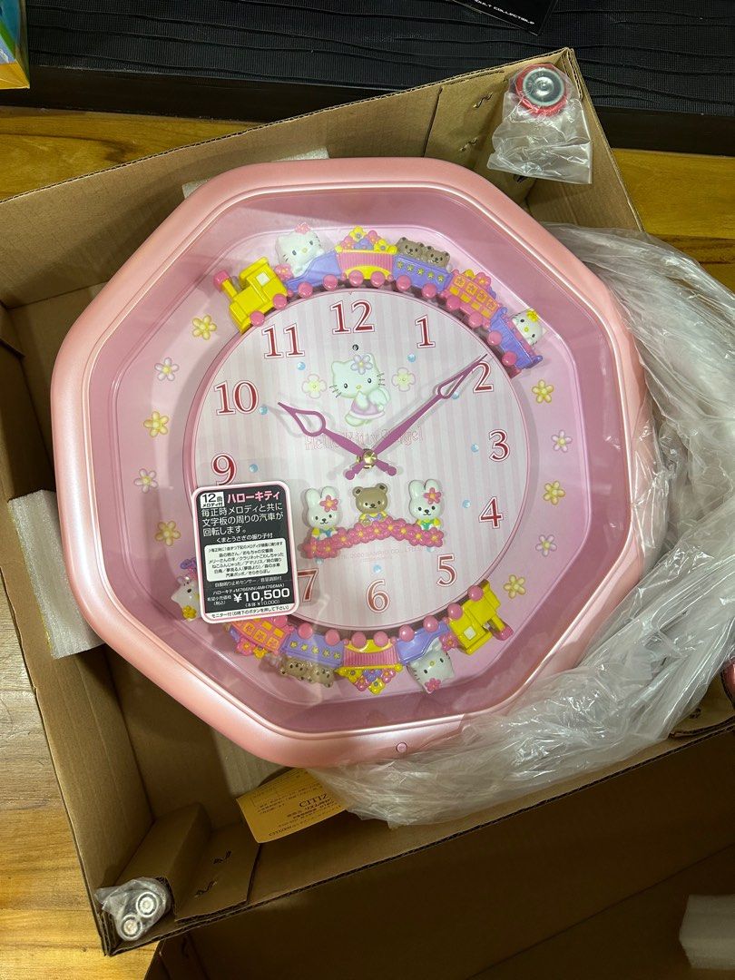 Hello Kitty wall clock, Furniture & Home Living, Home Decor, Clocks on ...