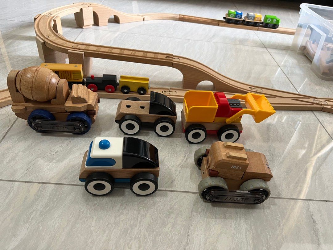IKEA Wooden Train Set, Hobbies & Toys, Toys & Games on Carousell