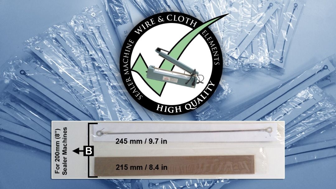Impulse Heat Sealer Wire & Cloth Element for 200mm 8" Sealer Machines ...