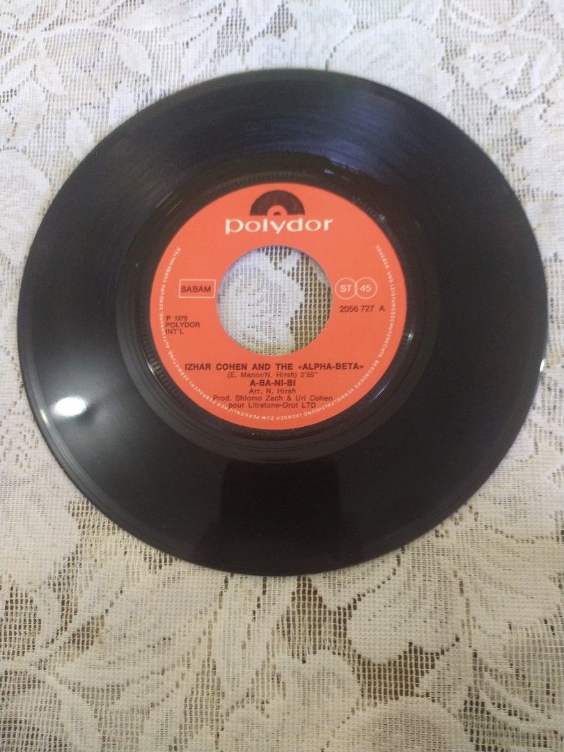 Izhar Cohen & Alpha Beta - A-Ba-Ni-Bi (7" single) VINYL PLAKA, Hobbies ...