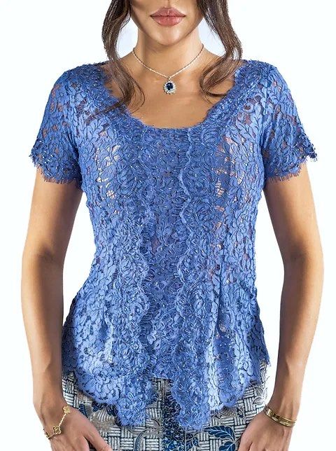 Kebaya Wirda - Kebaya Luna (Periwinkle Blue), Women's Fashion, Dresses ...