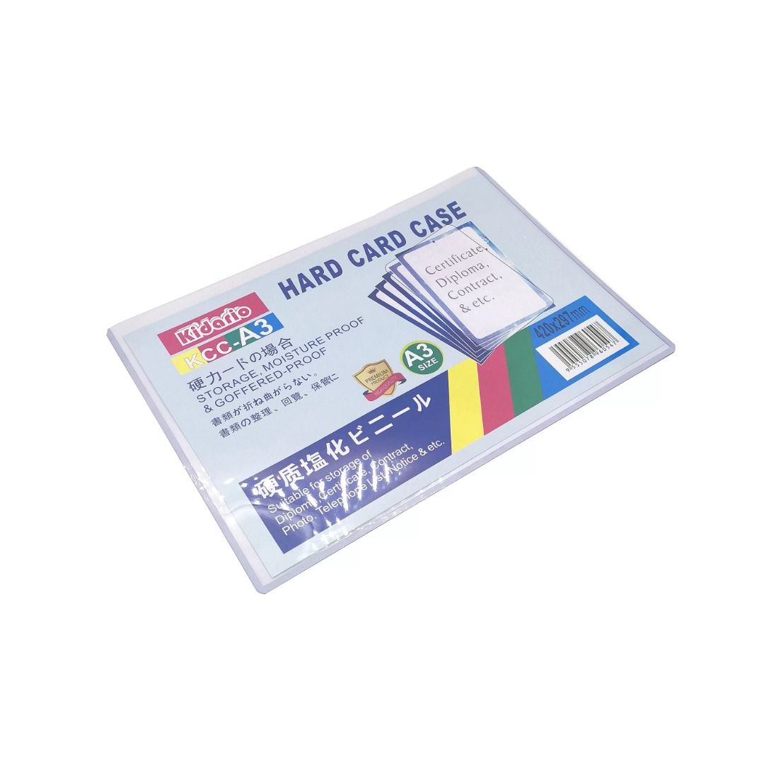 Kidario Plastic Hard Card Case A5/A4/A3, Hobbies & Toys, Stationery ...