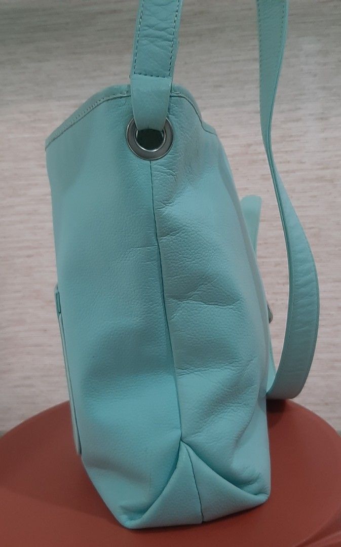 KITAMURA MOTOMACHI Tiffany Blue GENUINE LEATHER XBODY SHOULDER BAG ...
