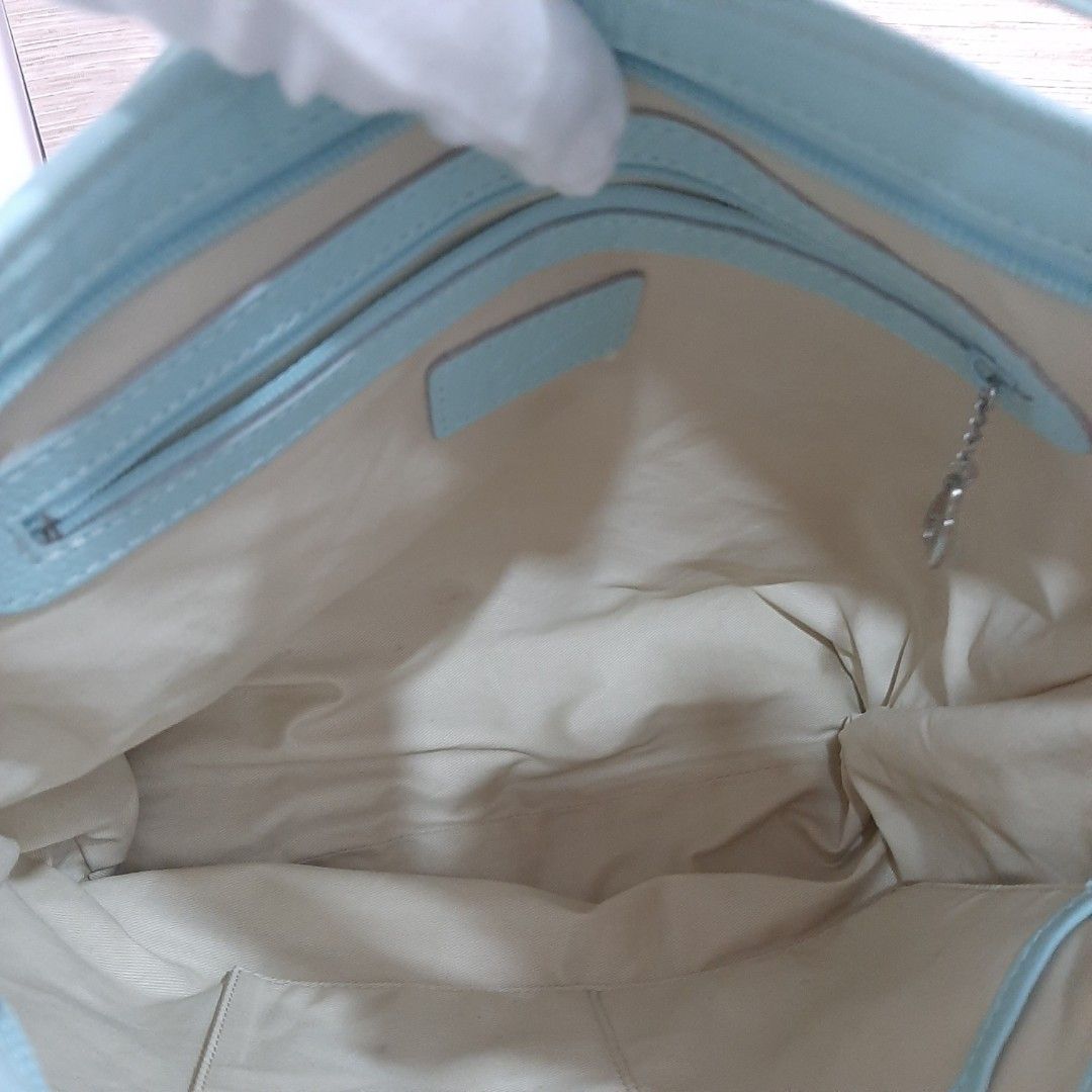 KITAMURA MOTOMACHI Tiffany Blue GENUINE LEATHER XBODY SHOULDER BAG ...