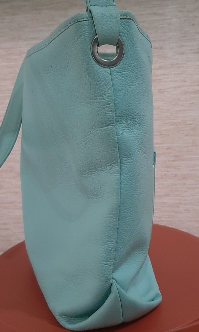 KITAMURA MOTOMACHI Tiffany Blue GENUINE LEATHER XBODY SHOULDER BAG ...