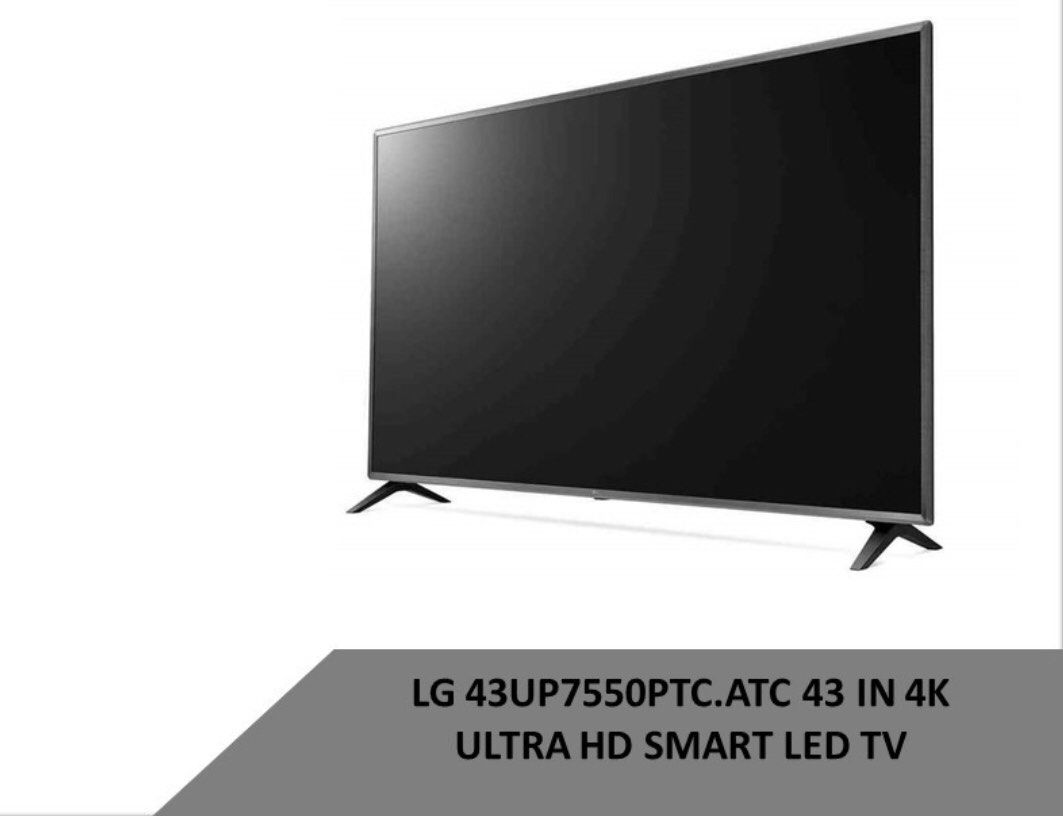 LG 43UP7550PTC 43 IN 4K ULTRA HD SMART LED TV, TV & Home Appliances, TV ...