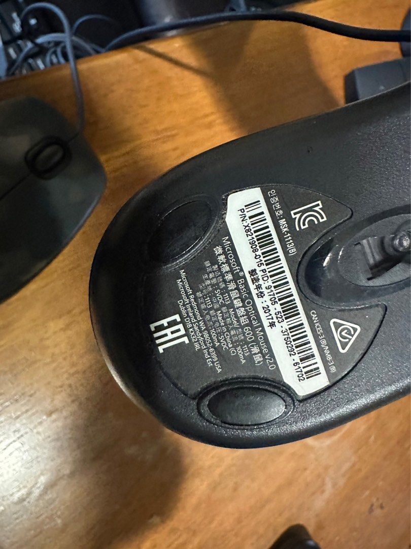 Logi&Microsoft 滑鼠 有線滑鼠 光學滑鼠 400dpi USB滑鼠, 電腦及科技產品, 電腦周邊產品, 電腦滑鼠及相關產品在旋轉拍賣