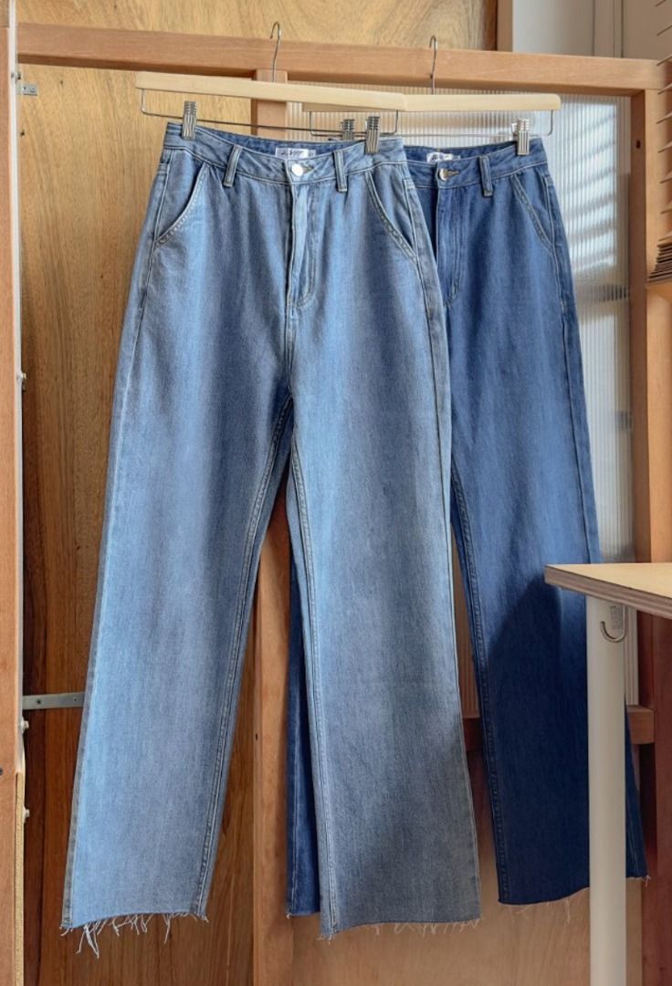 LOVET: Slay Straight Cut Denim Jeans in Dark Washed (XS), Women's ...