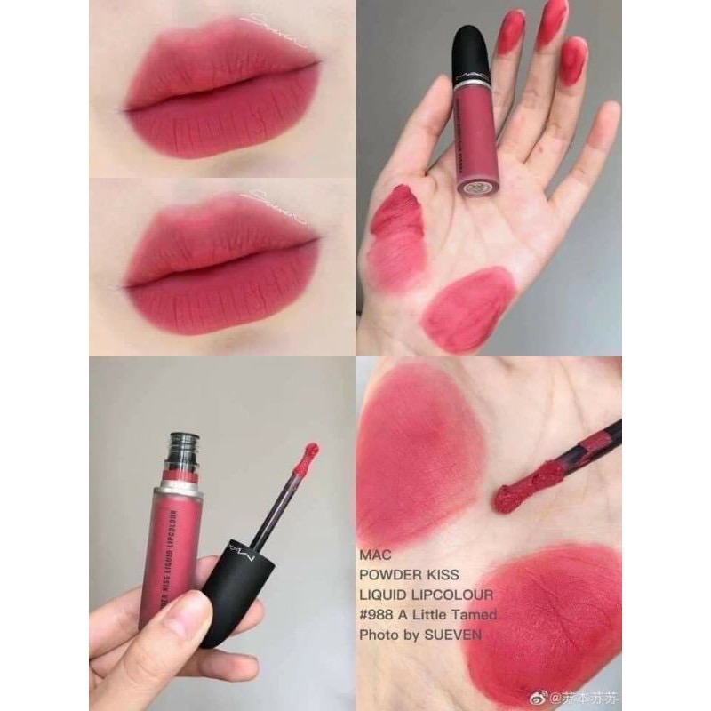 MAC Power Kiss Liquid Lip Color -988 A Little Tamed, Beauty & Personal ...