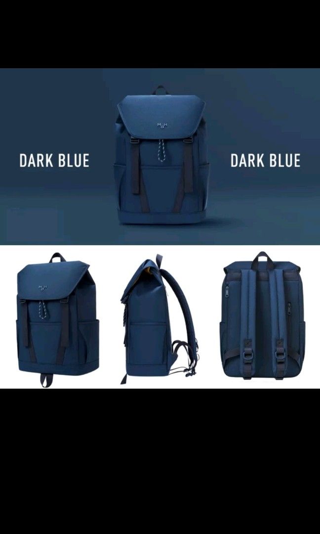 MAH Young Tour waterproof backpack (15.6 inch Black Blue), Women's Fashion, Bags & Wallets ...