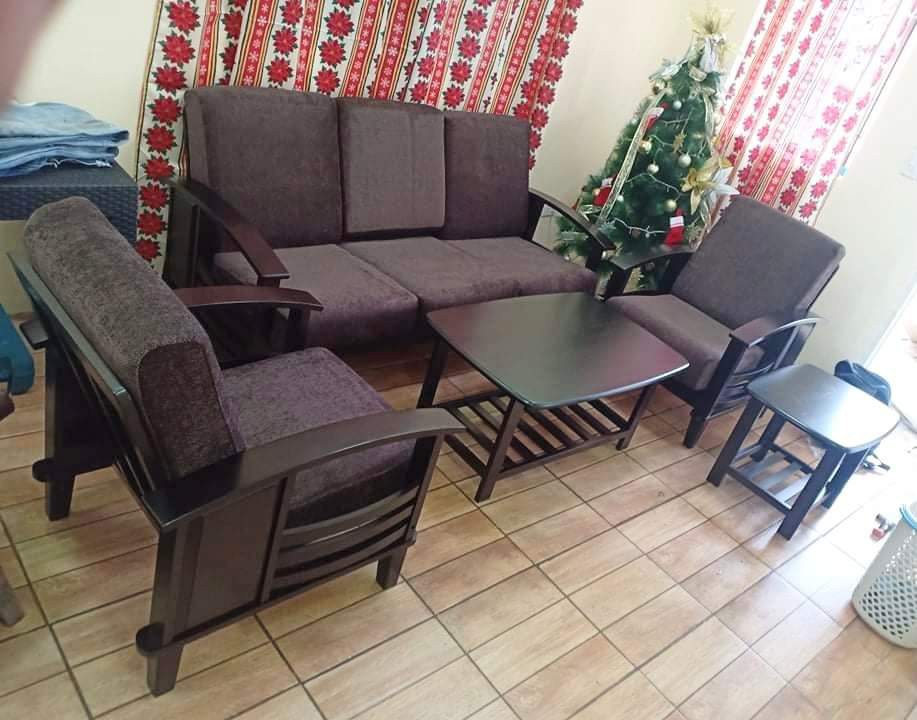Malaysian Wooden Sala Set with Center and Side Table on Carousell