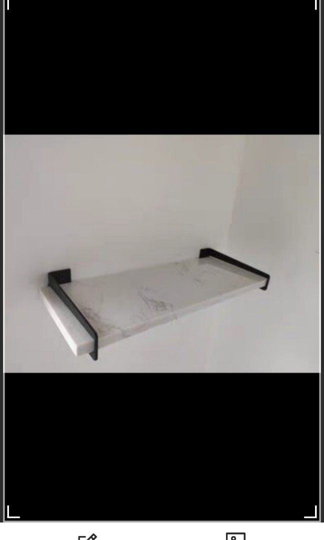 Marble Quartz Floating Shelf, Furniture & Home Living, Furniture ...