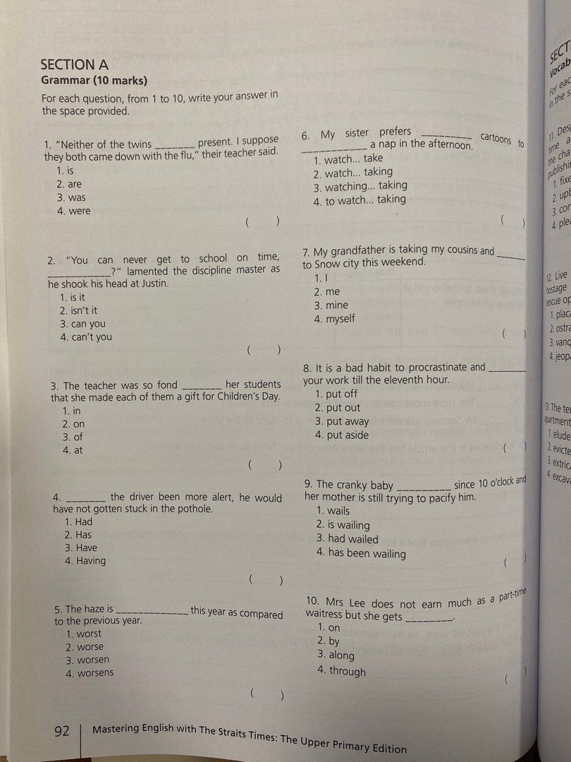 Mastering English with Straits Times, Hobbies & Toys, Books & Magazines ... Mastering English with Straits Times, Hobbies & Toys, Books & Magazines ...