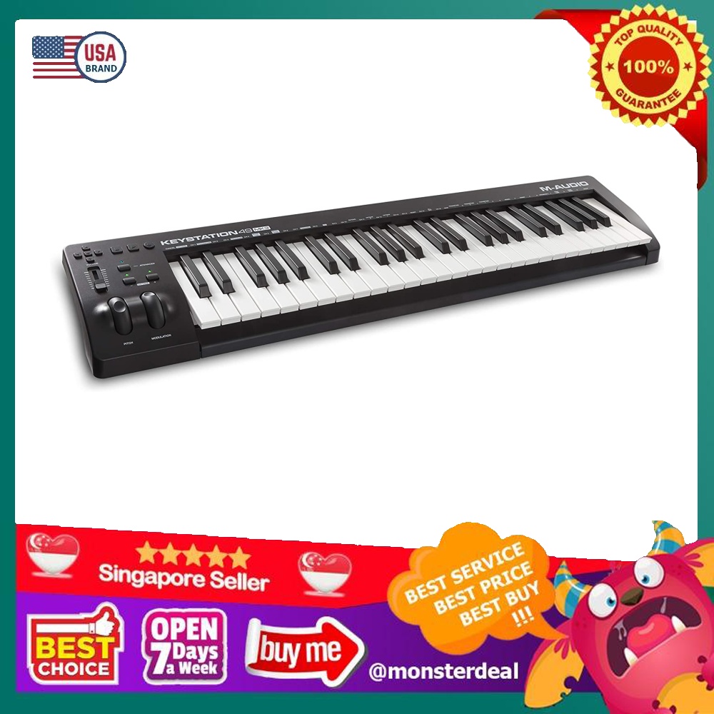 M-Audio Keystation 49 MK3 - Synth Action 49 Key USB MIDI Keyboard ...