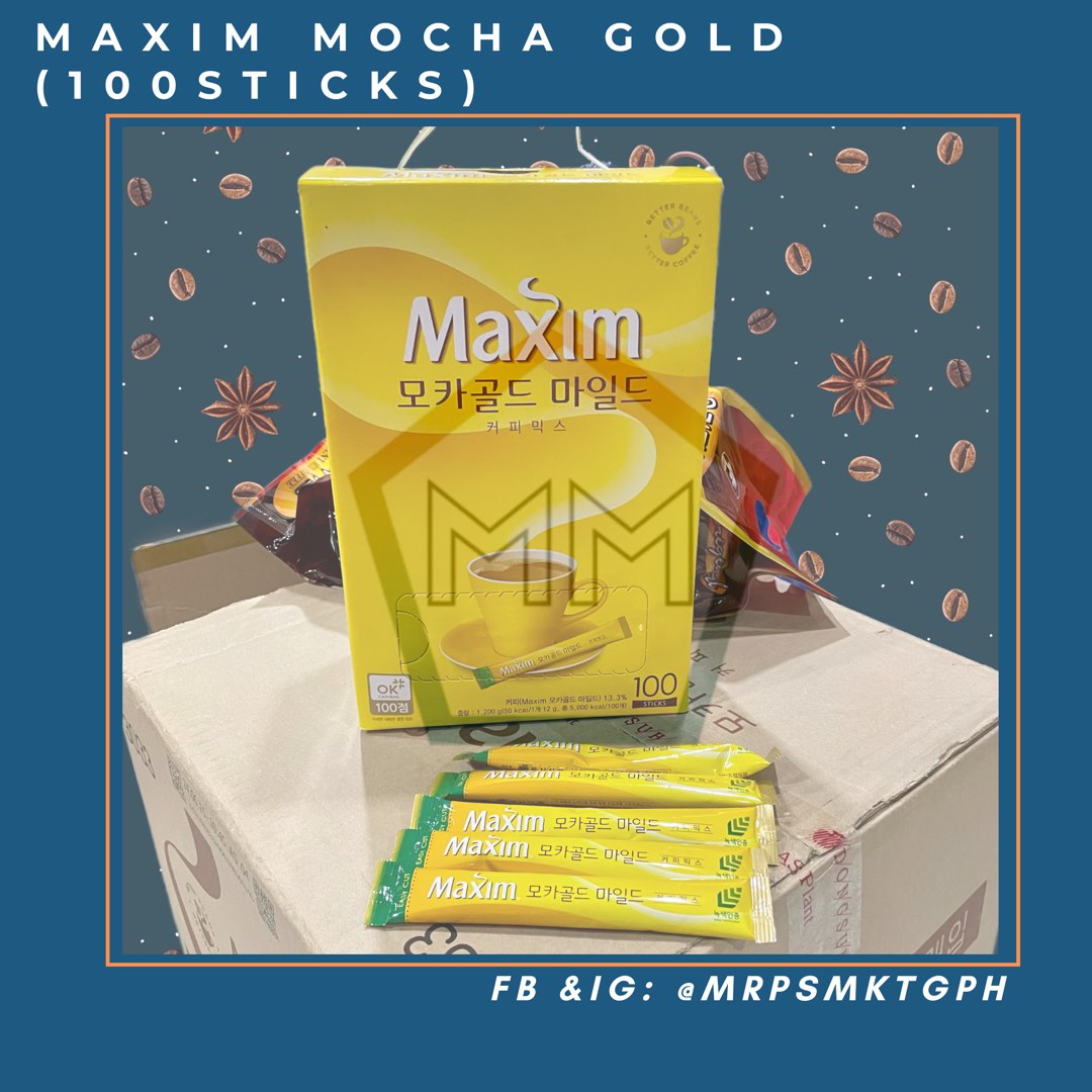 Maxim Mocha Gold Mild Coffee (100 sticks), Food & Drinks, Other Food ...
