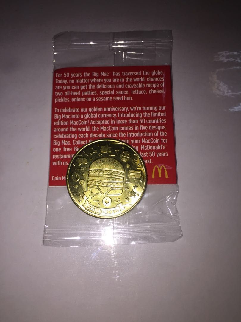 McDonald’s big Mac Coin 50th Anniversary token 2008 - 2018 evolution of ...